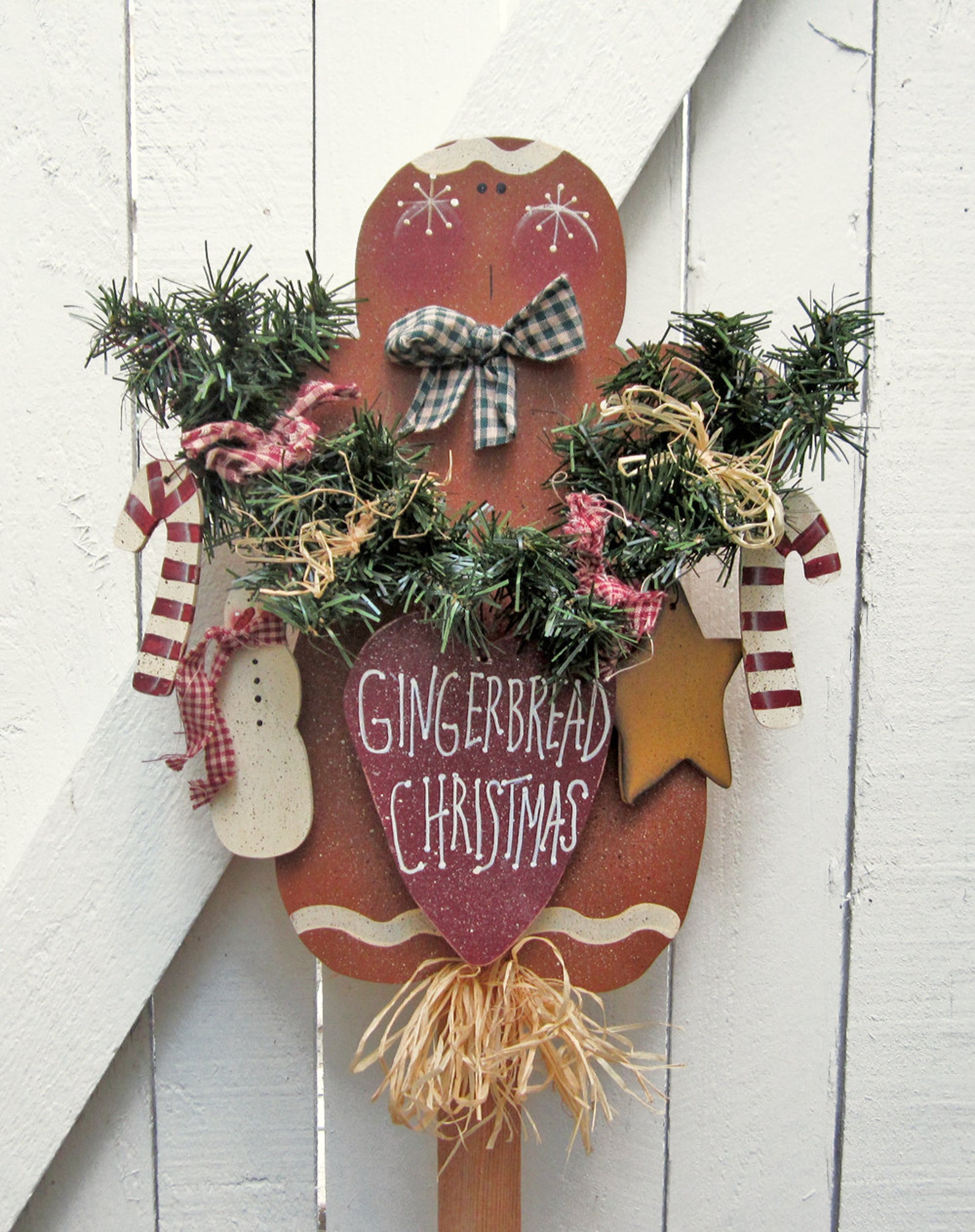 Gingerbread Christmas Yard Sign Gingerbread Decor Outdoor Christmas ...