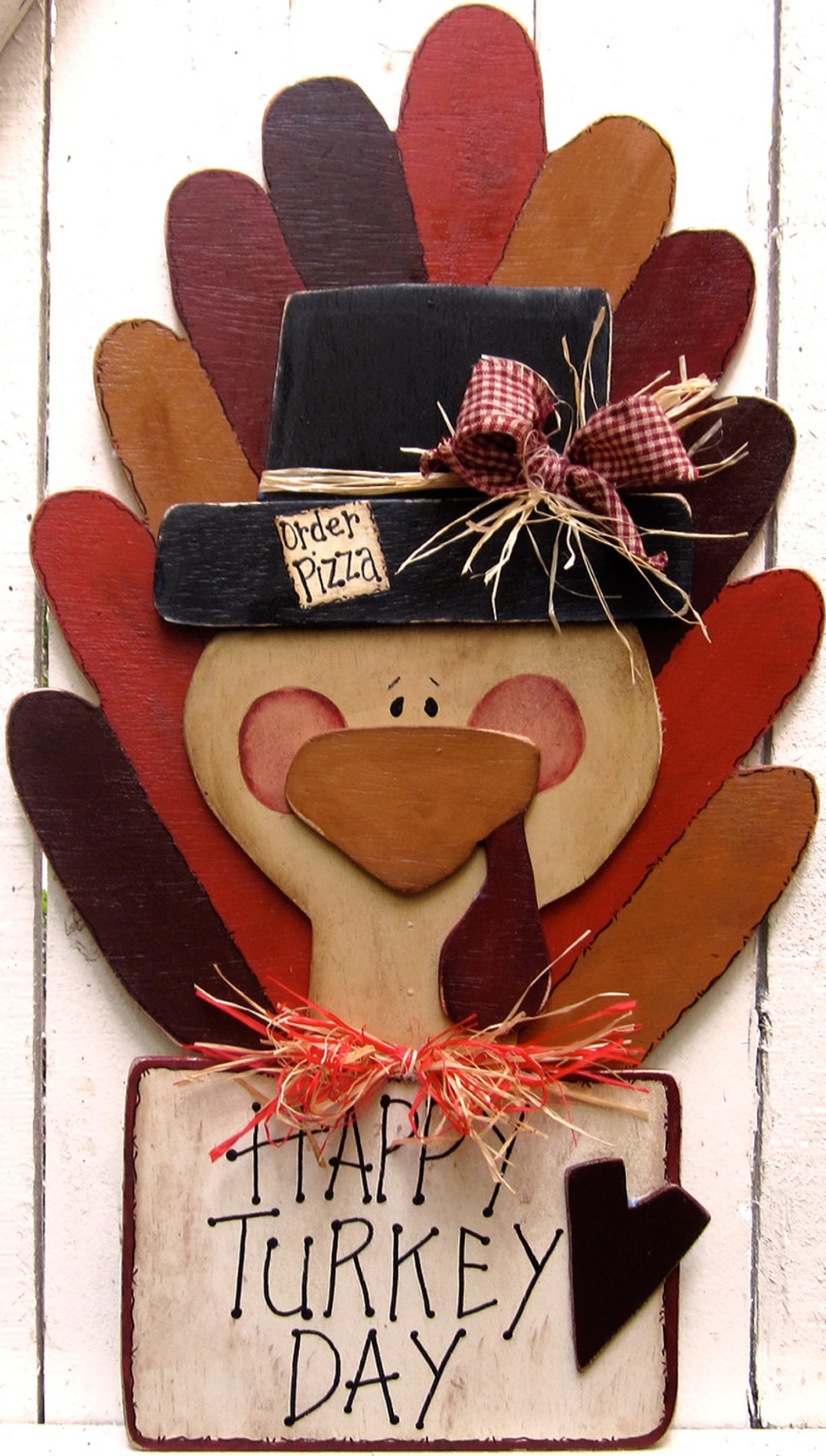 Thanksgiving Turkey Yard Sign Turkey Door Hanger Thanksgiving Decor ...