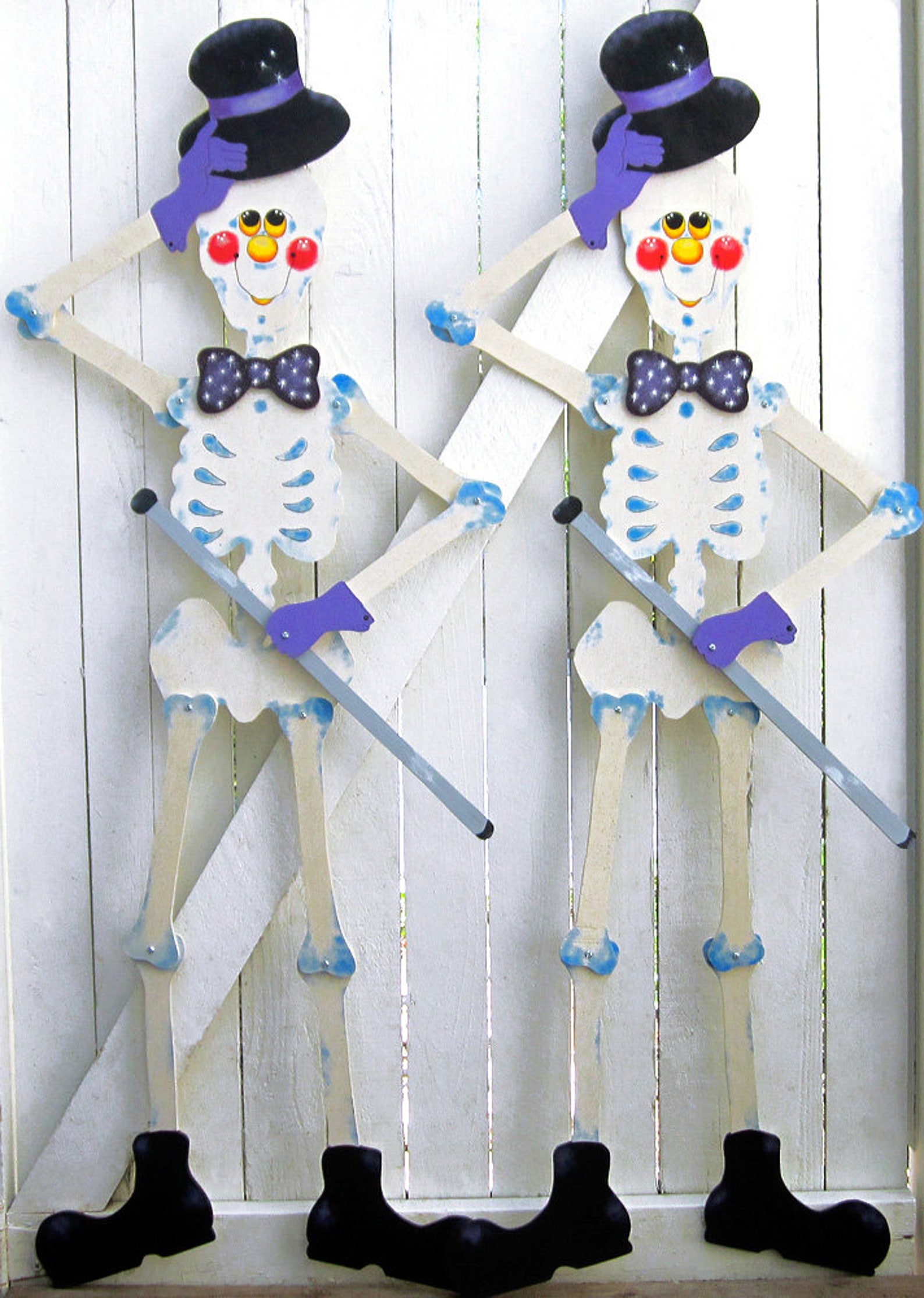 Halloween Skeleton Door Hanger LARGE Halloween Yard Art | Etsy