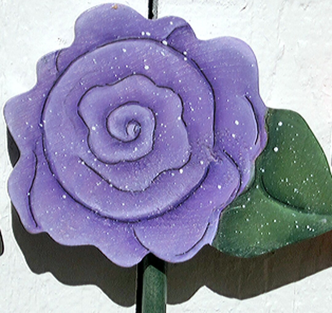 Rose Plant Poke Yard Art Garden Decor Rose Decor Yard Decor Pink Rose ...