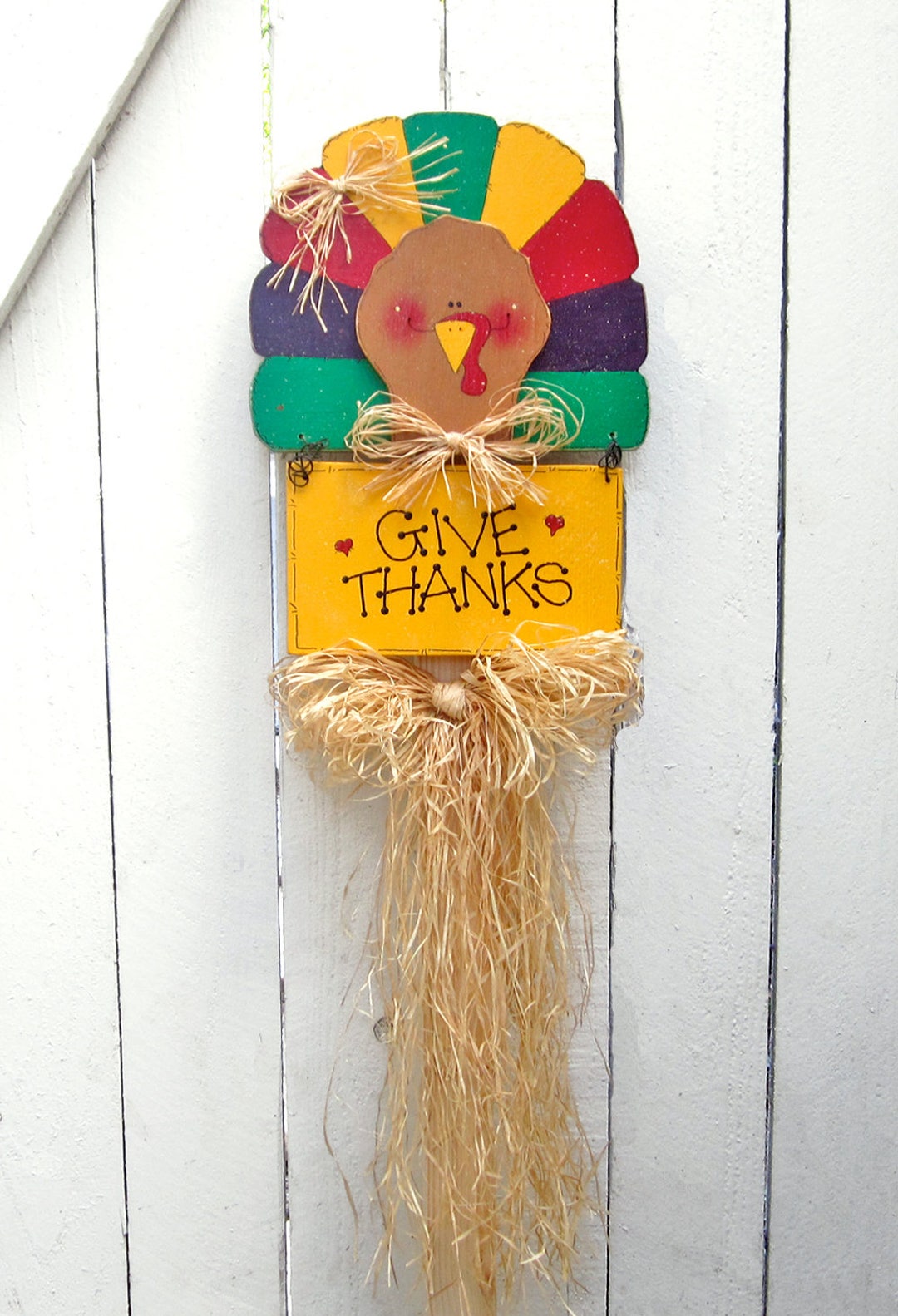 Thanksgiving Turkey Yard Sign Door Hanger Thanksgiving Decorations ...