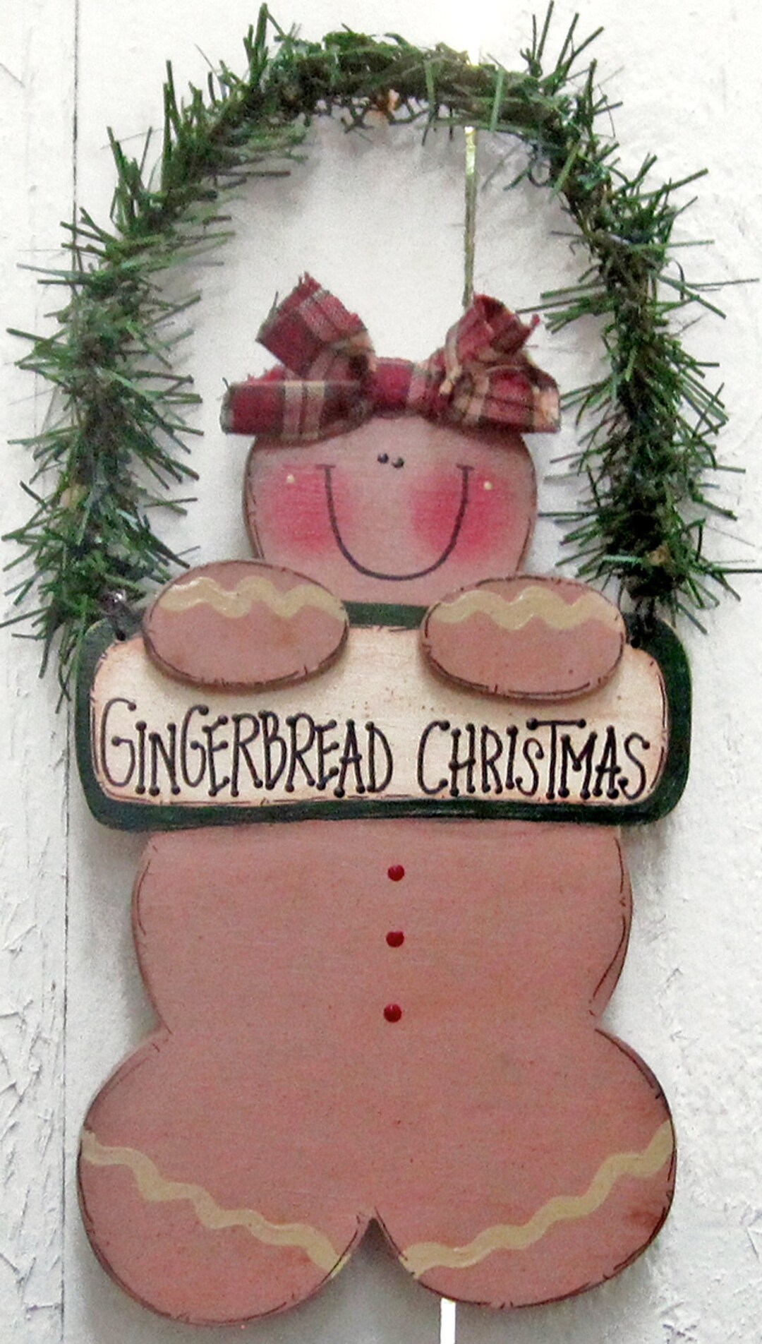 Gingerbread Christmas Door Hanger Christmas Sign Christmas Ornament ...