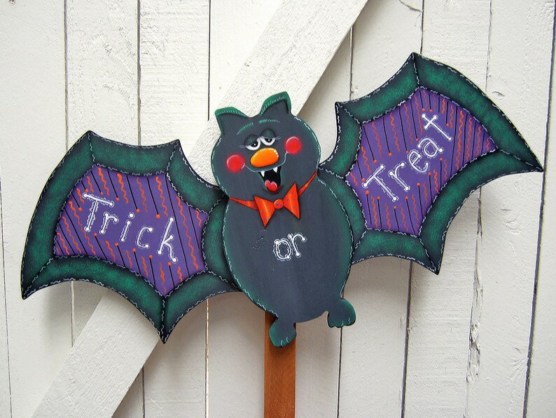 Halloween Bat Yard Sign Halloween Yard Art Halloween Decoration Decor ...