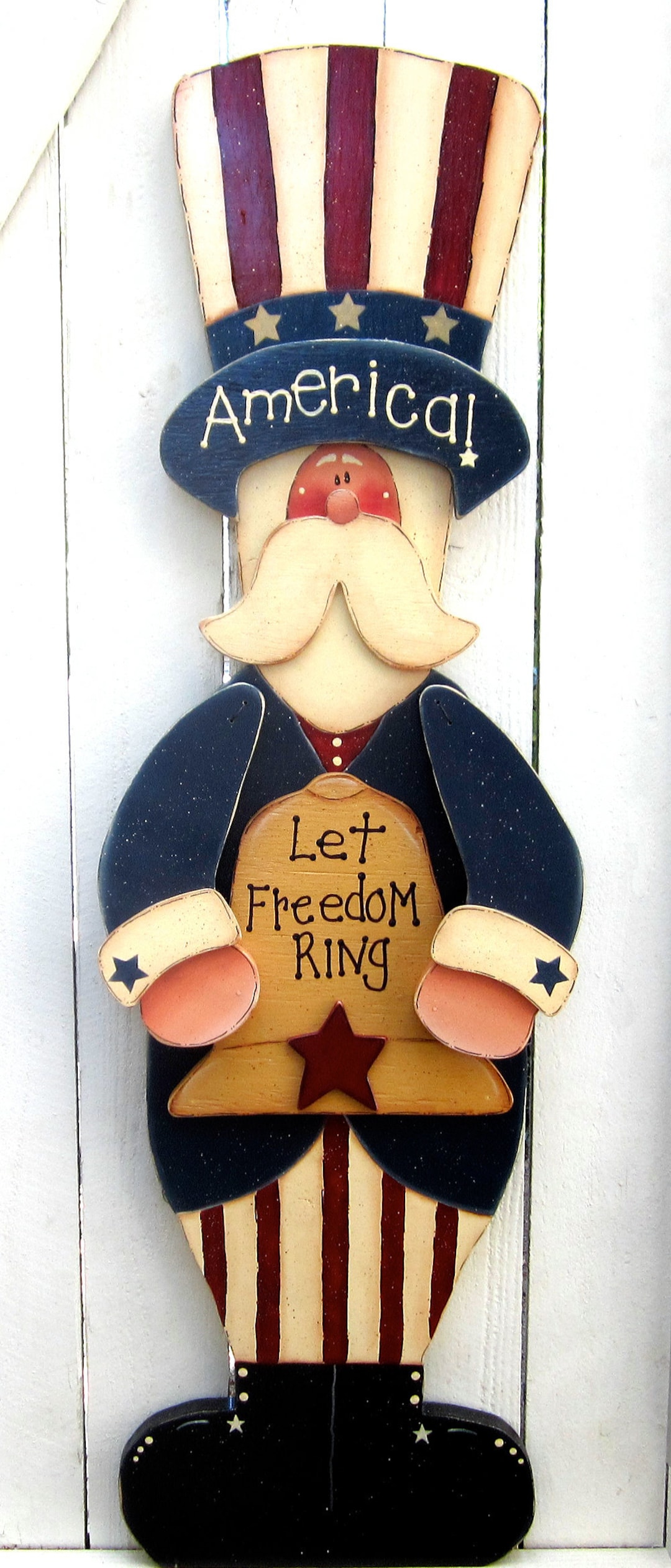 Uncle Sam LARGE 3FT Patriotic Decor Americana Decor Flag Decor 4th of ...