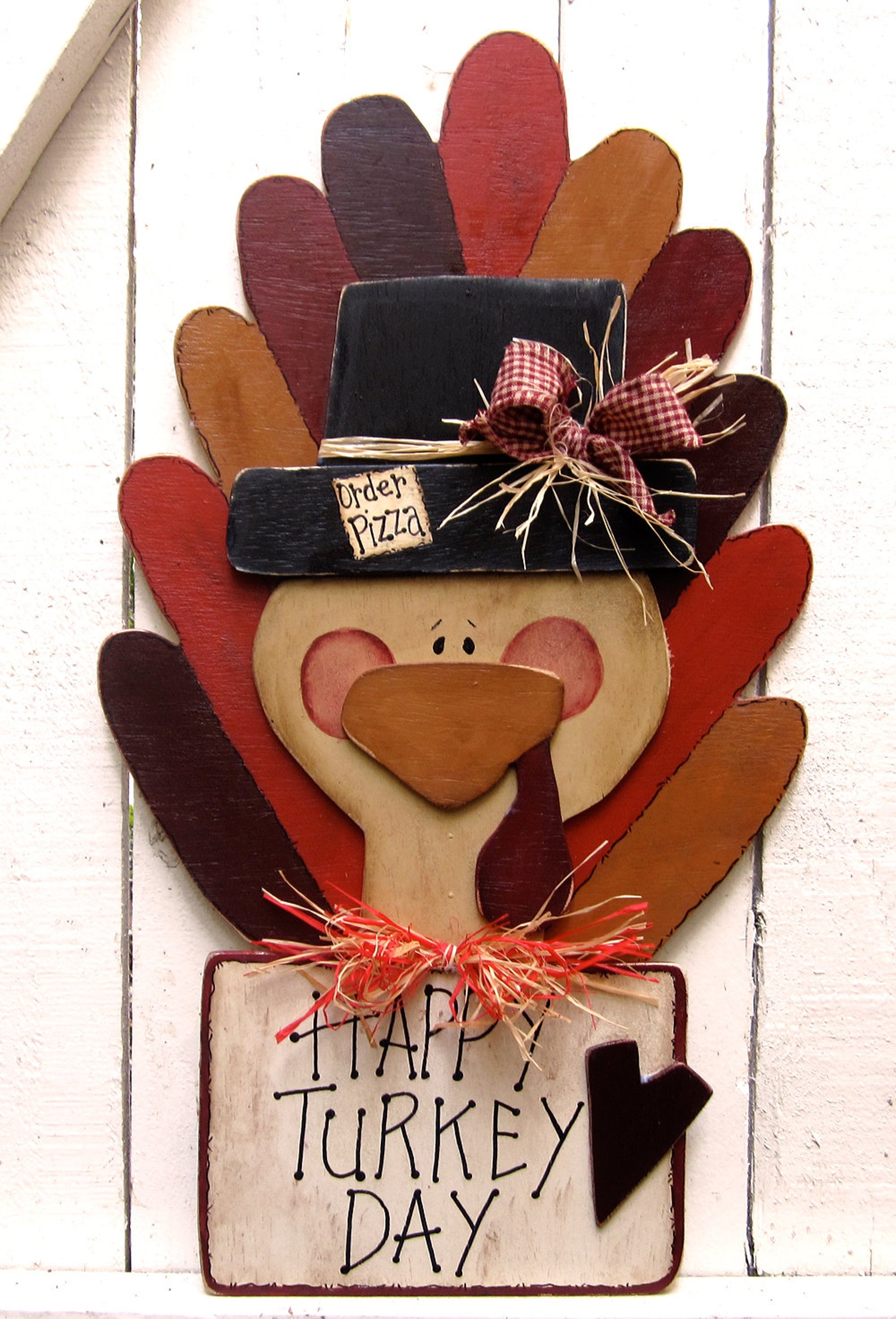 Thanksgiving Turkey Yard Sign Turkey Door Hanger Thanksgiving Decor ...