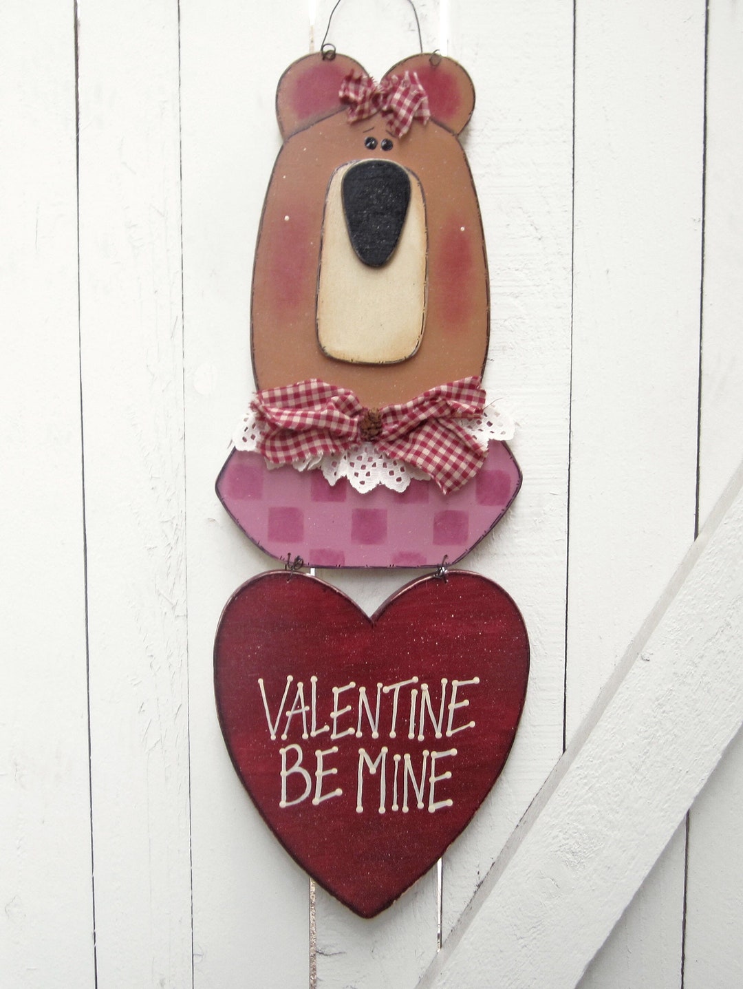 2ft Valentine’s Day Decor Outdoor Teddy Bear Door Hanger Valentine Yard ...