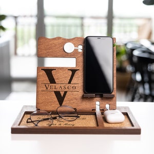 Christmas Wooden Night Stand - Organizer, Bedside Organizer, Wood ...