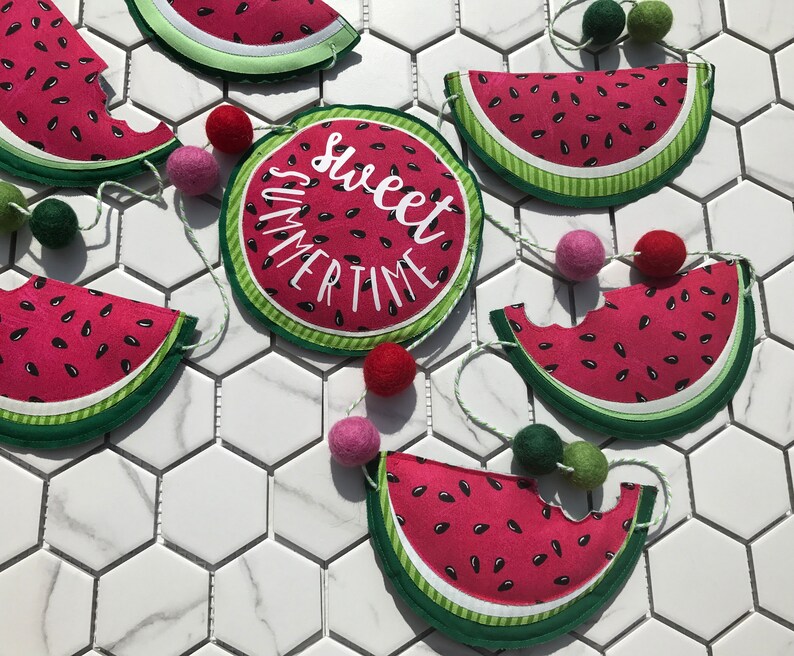 Watermelon Decor Watermelon Summertime Garland Watermelon | Etsy
