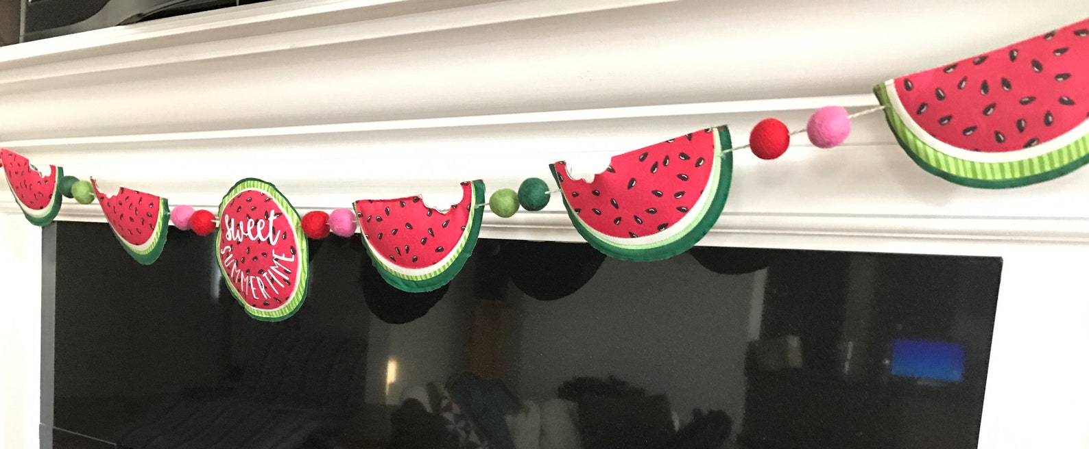 Watermelon Decor, Watermelon Summertime Garland, Watermelon Party ...
