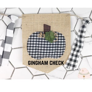 Buffalo Plaid Burlap Banner, Fall Banner Mantle Decor, Autumn Decor ...