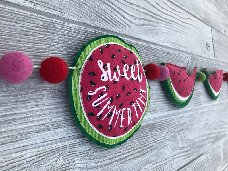 Watermelon Decor Watermelon Summertime Garland Watermelon | Etsy