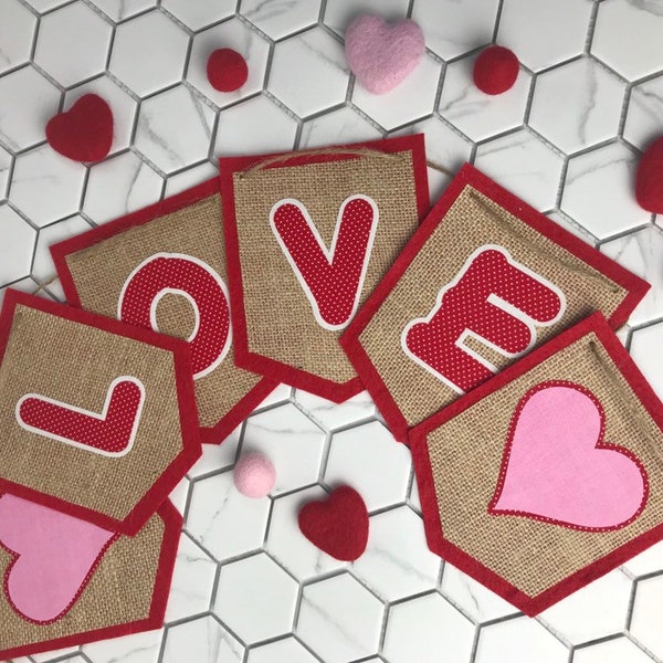 Burlap Valentine - Etsy