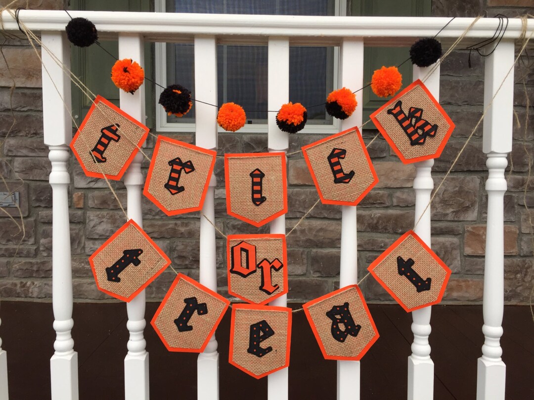 Trick or Treat Banner, Happy Halloween Banner, Halloween Banner ...