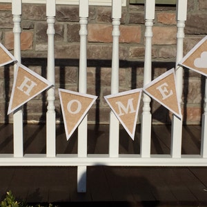 A "love Home" Banner, Love , Home, Home Decoration, Burlap Banner ...