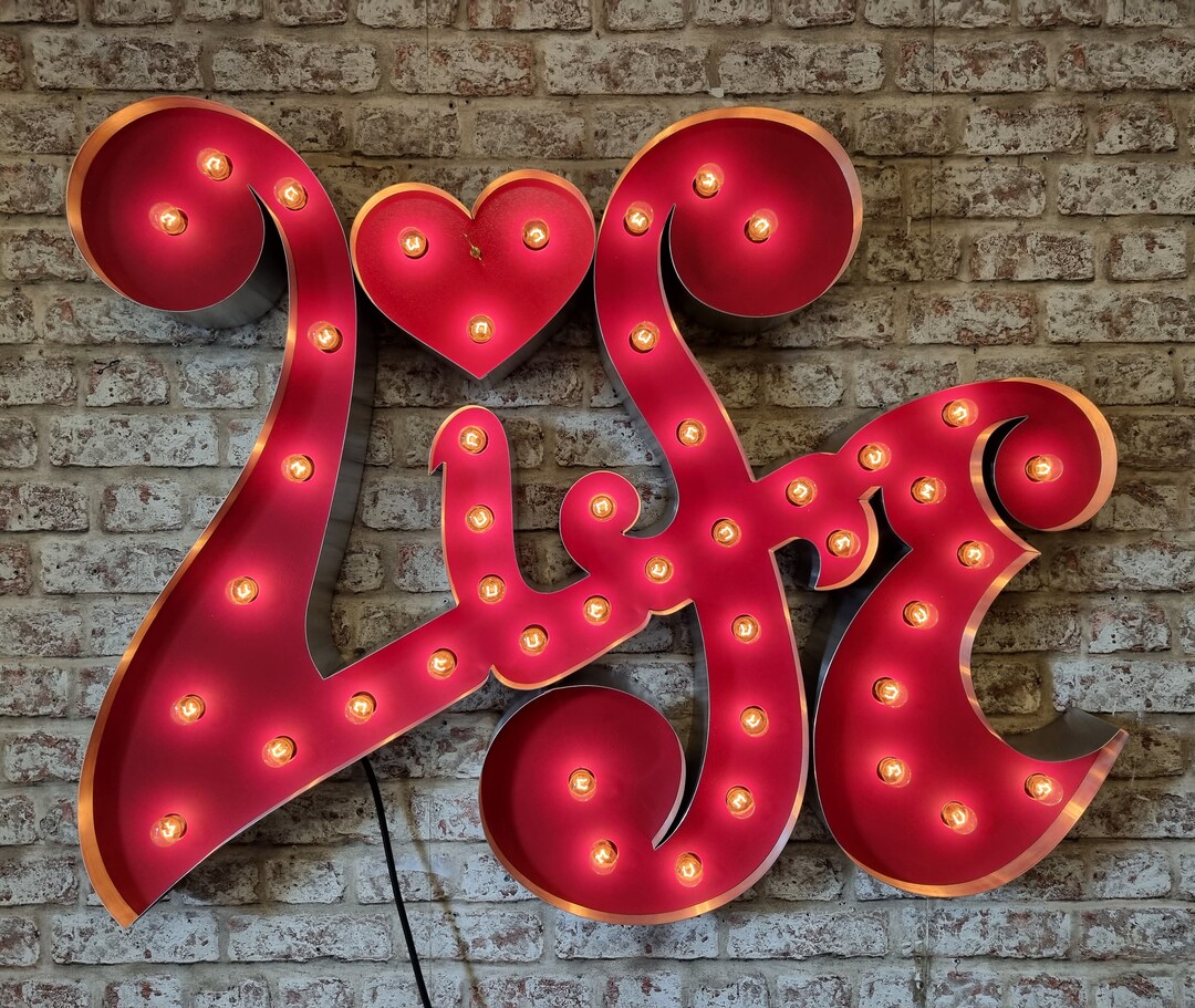 Light Up/light Bulb Marquee Letter Lights Sign - Etsy