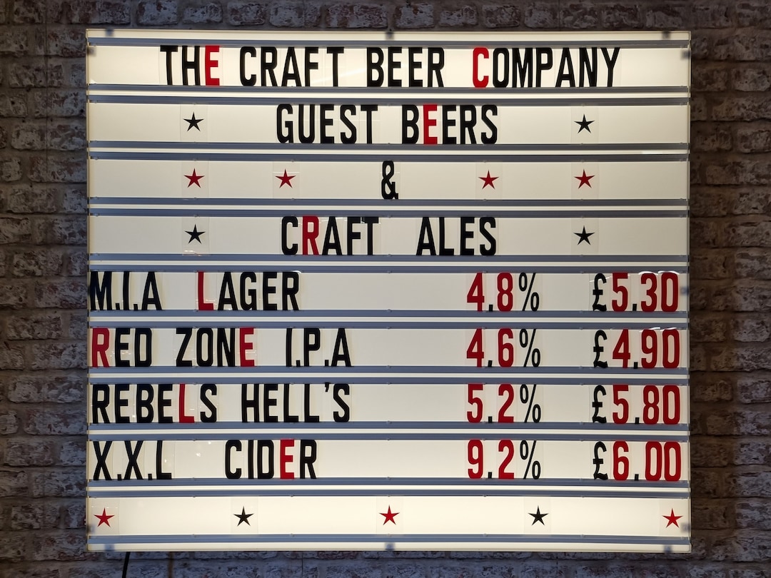 American Style Illuminated Menu Board Light Box Letter/bar/restaurant ...