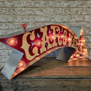 Light Bulb/light up Marquee Circus/fairground/funfair Arrow Letter ...