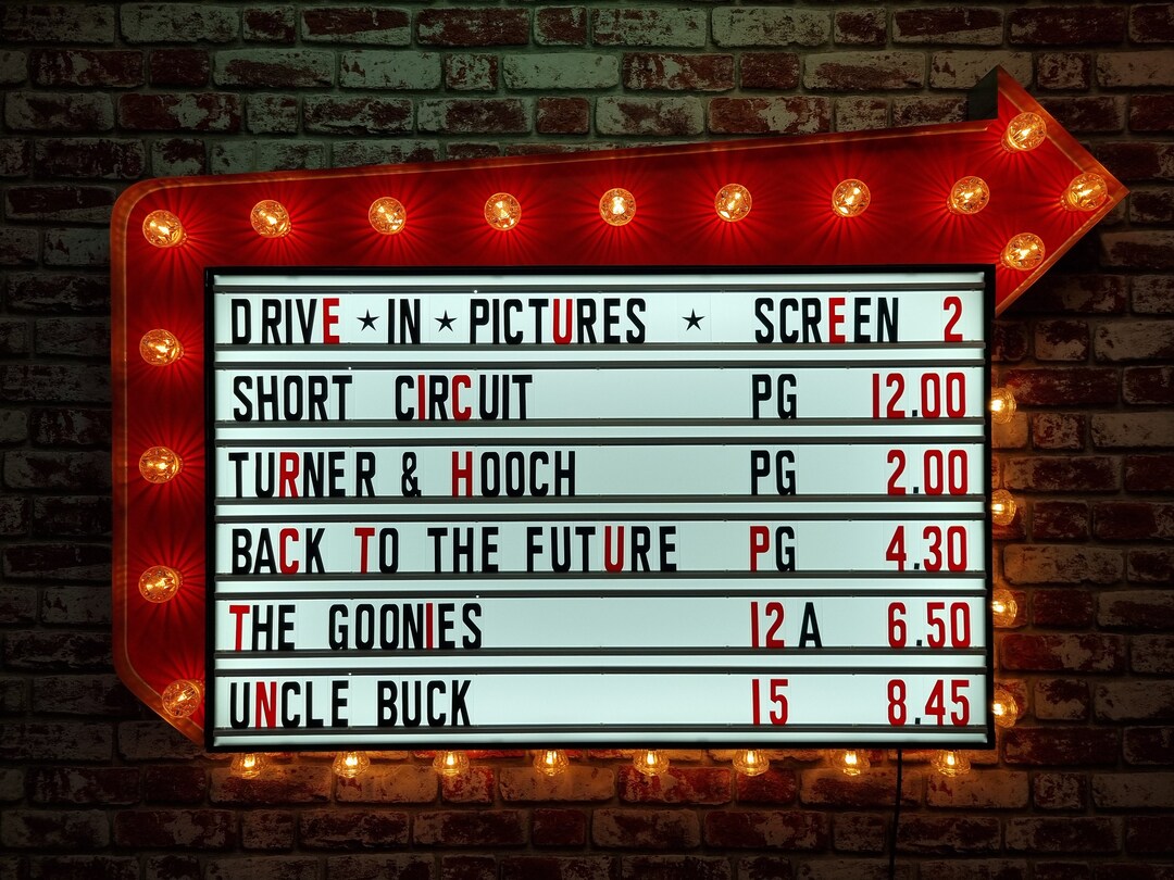 American Retro Billboard Light Box Arrow Marquee Letter Light ...