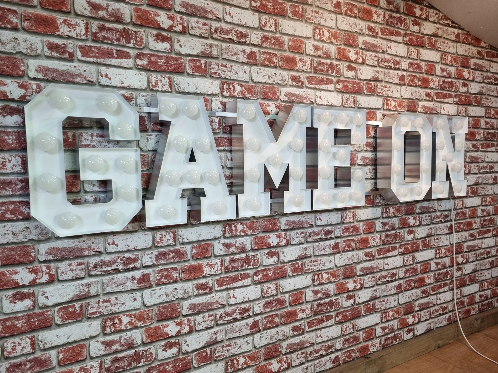 Marquee Letter 'GAME ON' Light up Sign - Etsy