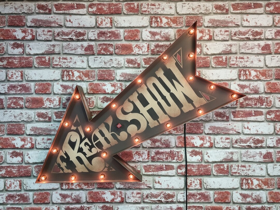 Light Bulb/light up Marquee Circus/fairground/funfair Pointer Letter ...