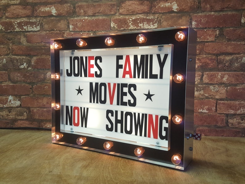 American Style Light up Light Box Letter Marquee Cinema Sign Board - Etsy