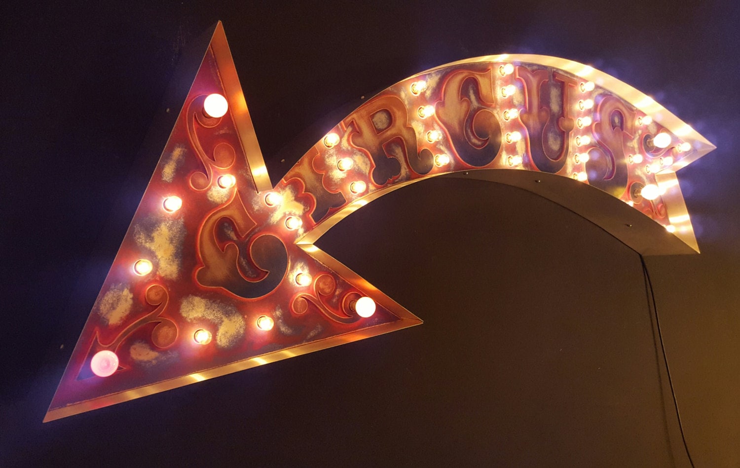 Light Bulb/light up Marquee Circus/fairground Pointer Letter Light ...