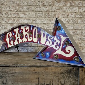 Light Bulb/light up Marquee Circus/fairground/funfair Arrow Letter ...