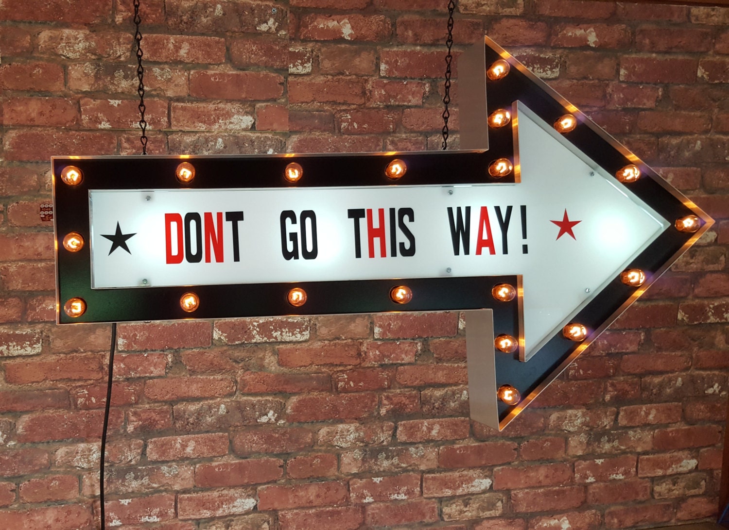 Light Up/light Bulb Lightbox Letter Arrow Sign Message Pointer - Etsy
