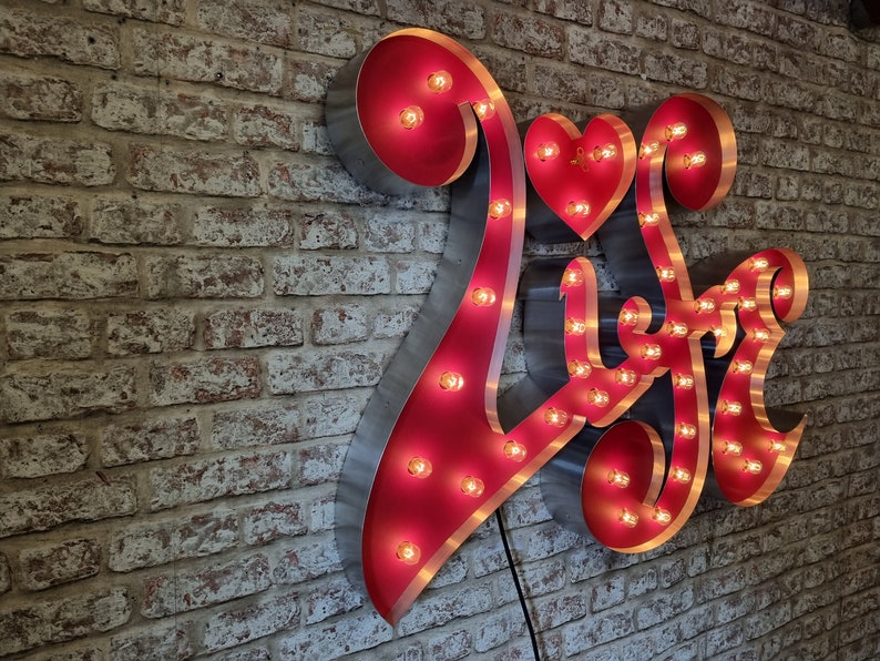 Light Up/light Bulb Marquee Letter Lights Sign - Etsy