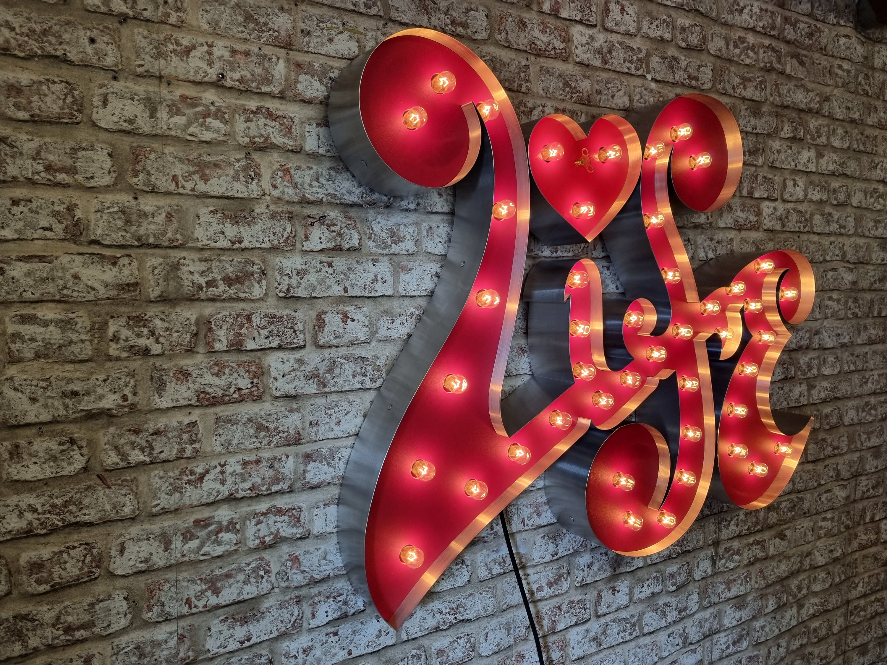 Light Up/light Bulb Marquee Letter Lights Sign - Etsy