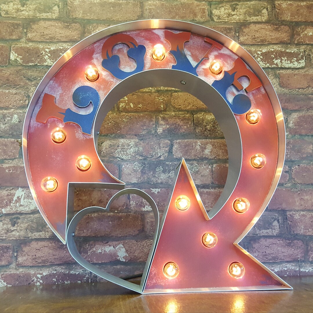 Light Bulb/light up Marquee Circus/fairground/funfair Arrow Letter ...