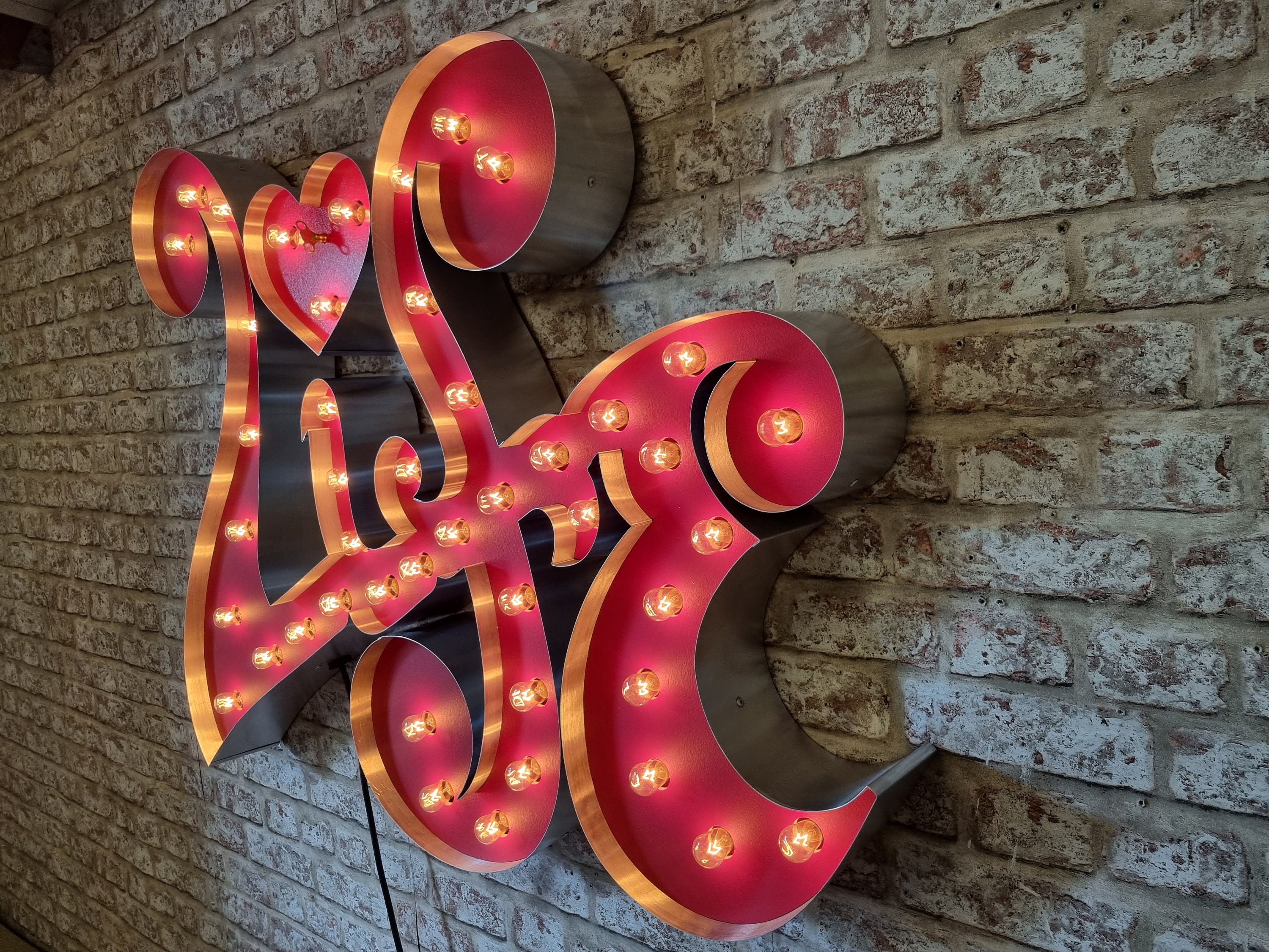 Light Up/light Bulb Marquee Letter Lights Sign - Etsy