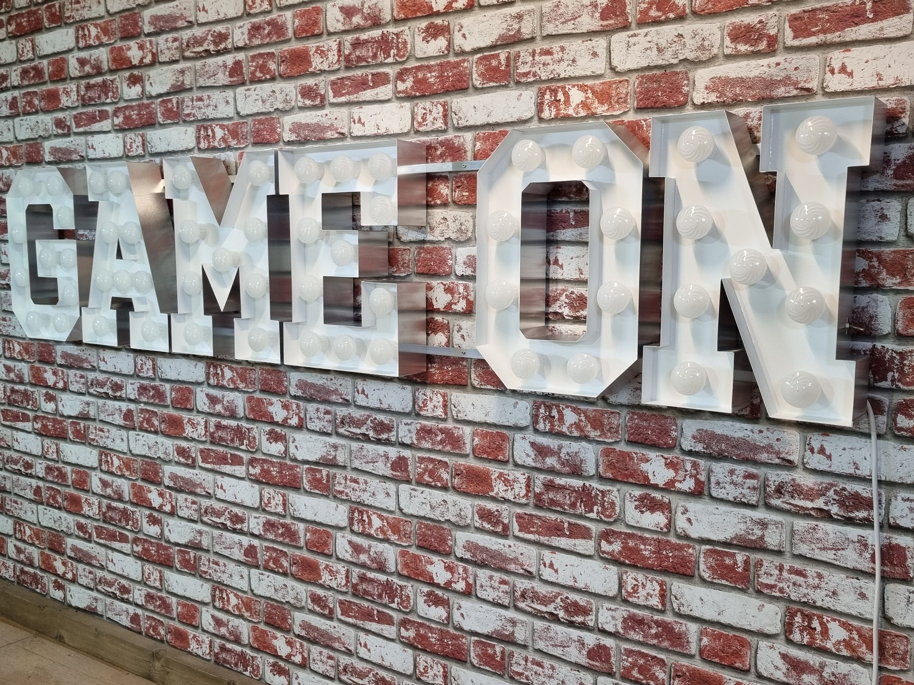 Marquee Letter 'GAME ON' Light up Sign - Etsy