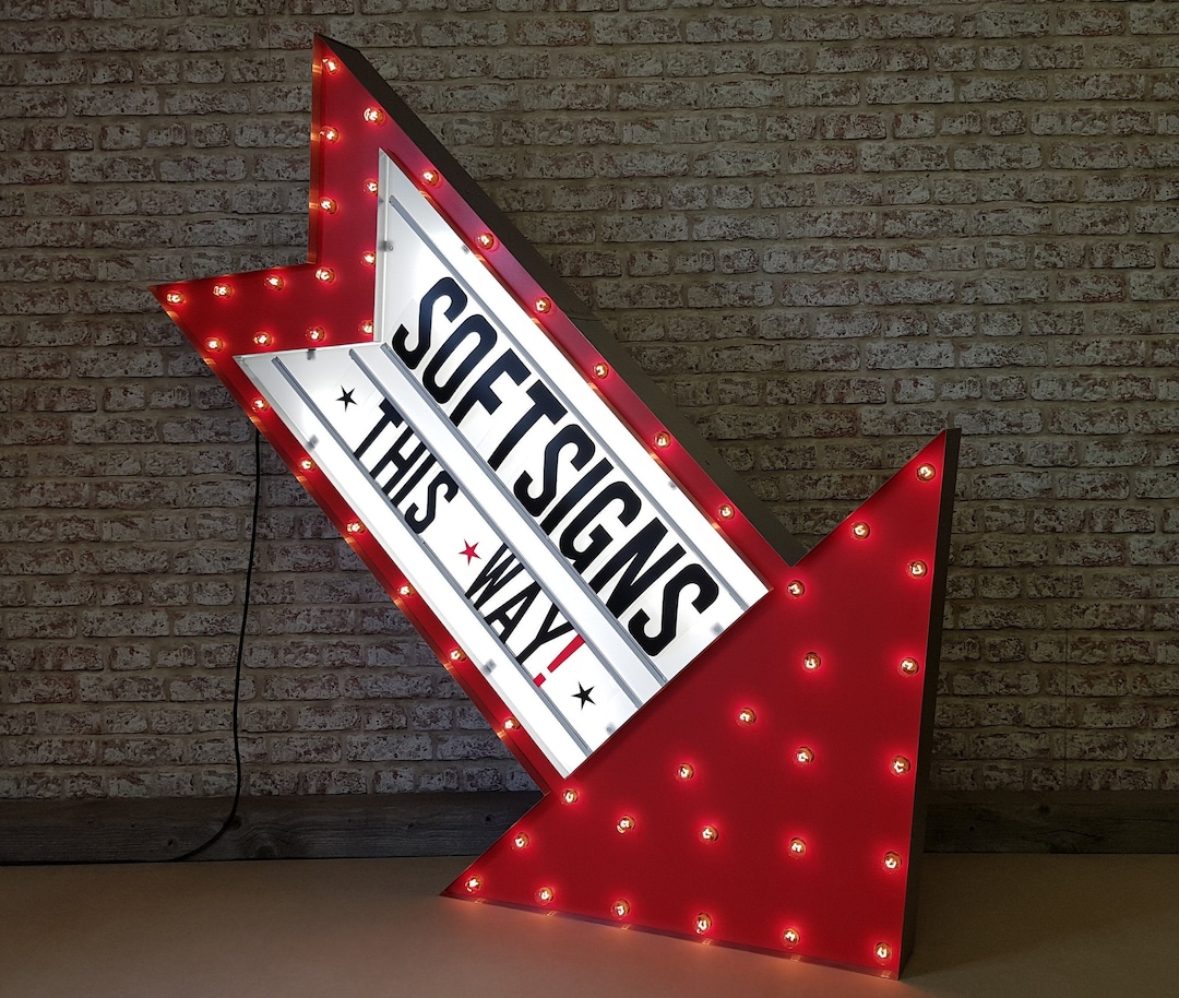 Giant Light Bulb/light Box Marquee Arrow/pointer/illuminated LED Sign ...