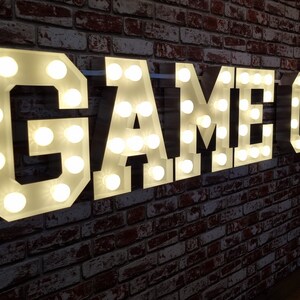 Marquee Letter 'GAME ON' Light up Sign - Etsy