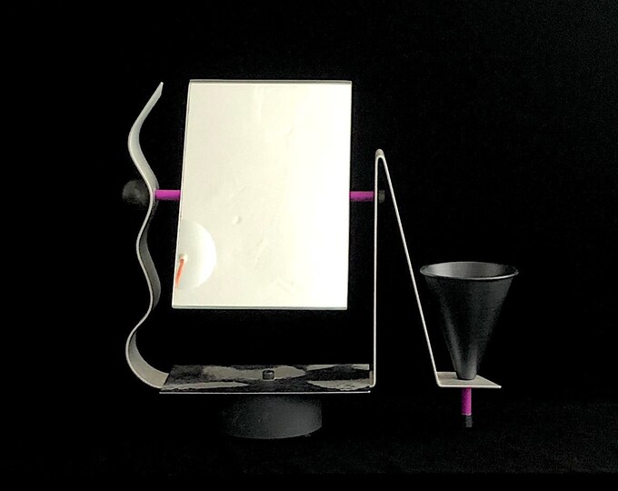 Vintage 1980s Modern Vanity Swivel Mirror Chris & Isabelle Brightman ...