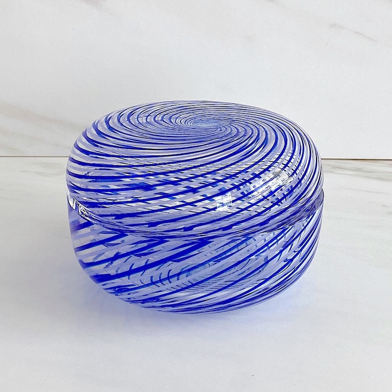 Blown Glass Trinket Box - Etsy