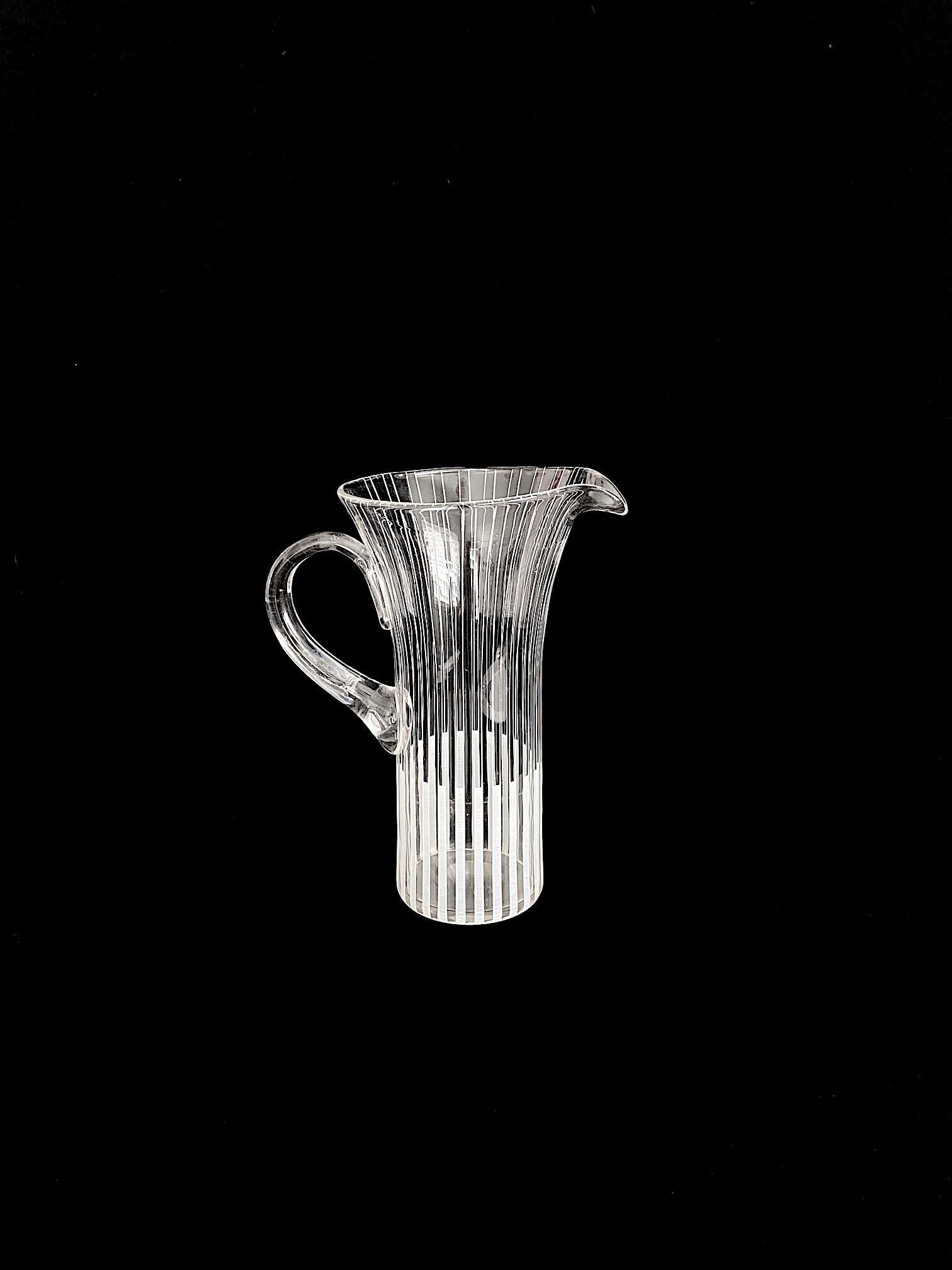 Swedish Modern Glass Pitcher