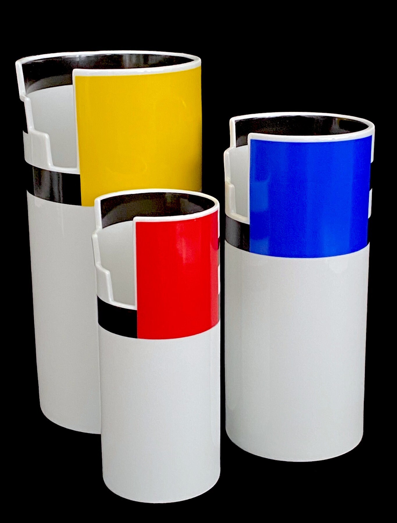 Vintage 1980s Post Modern Thomas Porcelain Atelier Collection Set of 3 ...
