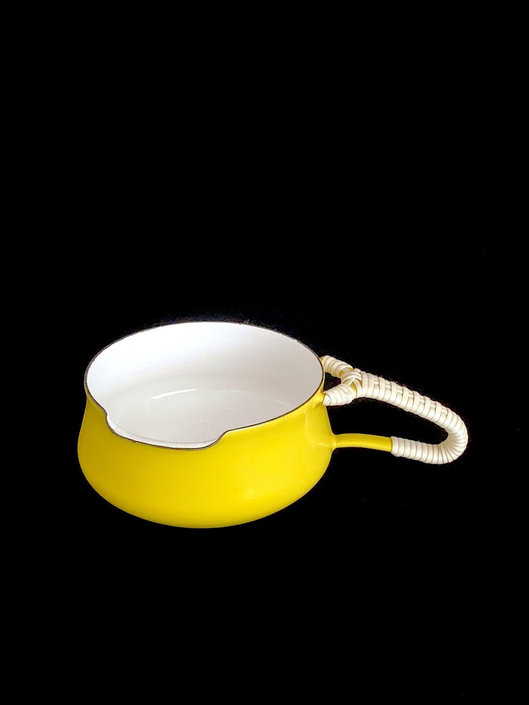 1950s Dansk Kobenstyle SMALL Enameled Pot W/ Wrapped Handle Jens ...