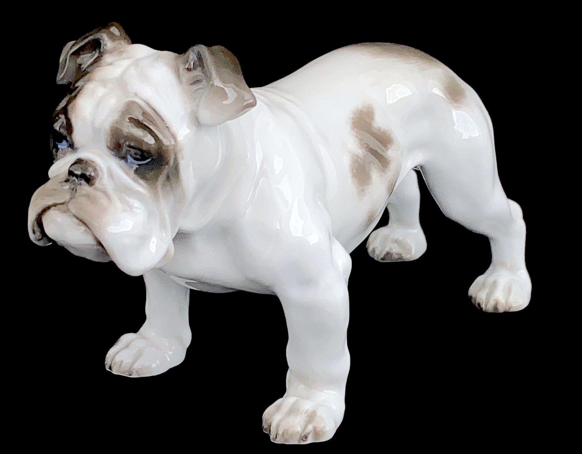 Vintage ROSENTHAL Porcelain Germany Handgemalt English Bulldog - Etsy