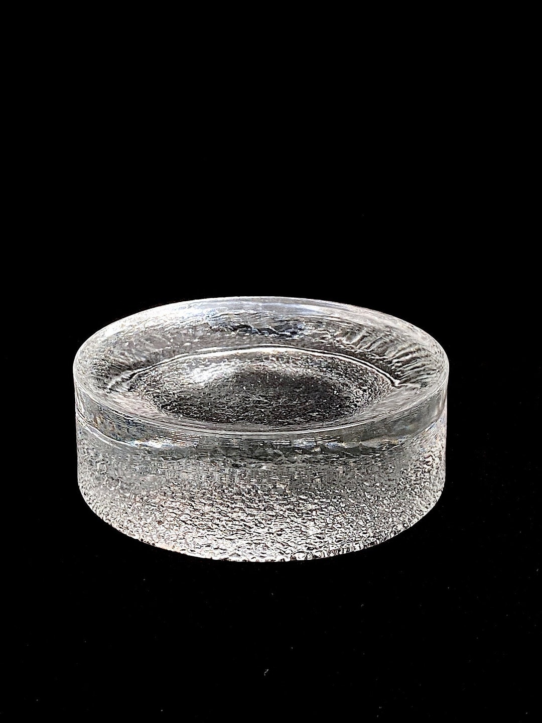 Vintage Modern PUKEBERG of Sweden 5.25" CONCAVE Dish Bowl Art Glass W ...