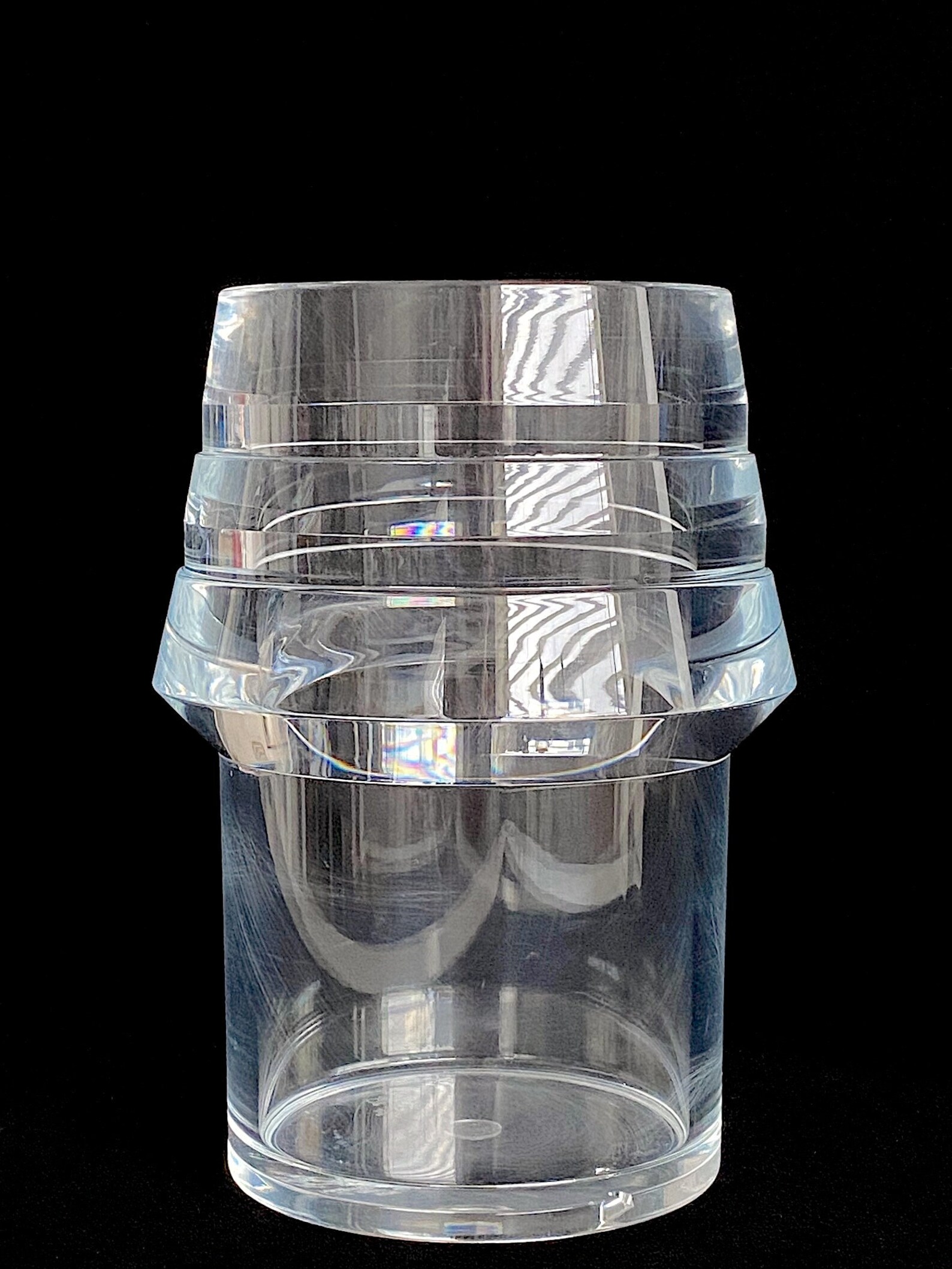 Vintage Italian Lucite Clear Acrylic Plastic Modernist Design Vase 8 ...