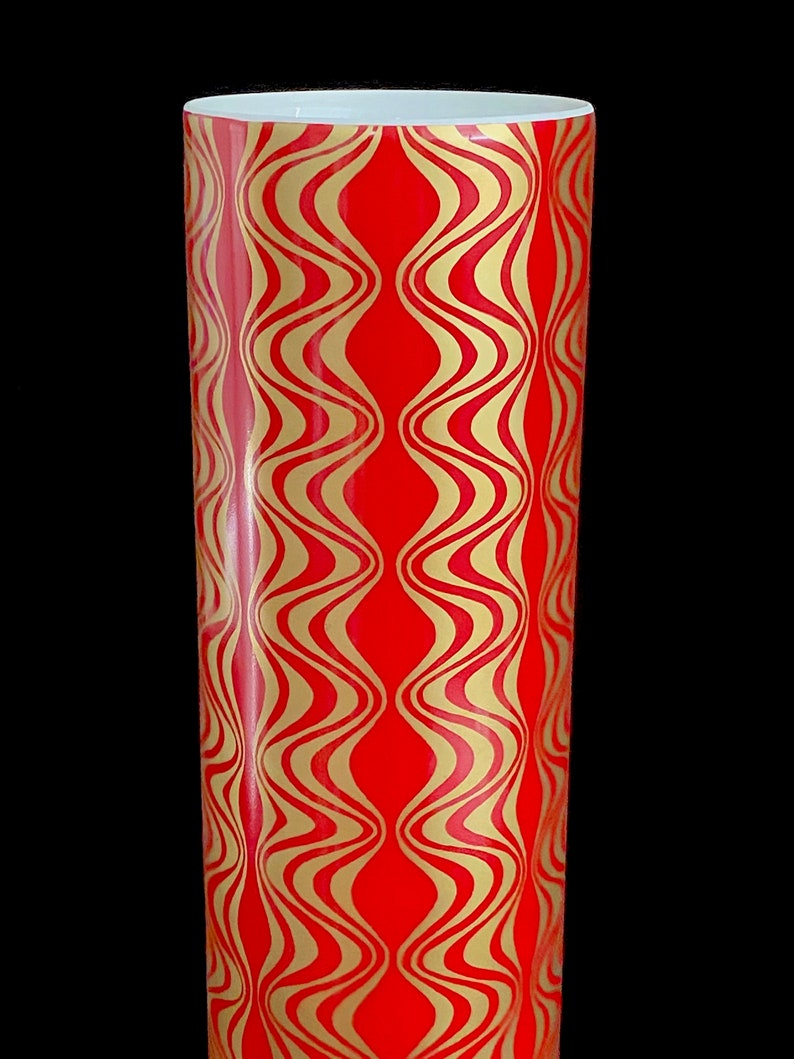 Vintage Mid Century Modern Rosenthal Studio Linie Porcelain Op Art Red ...
