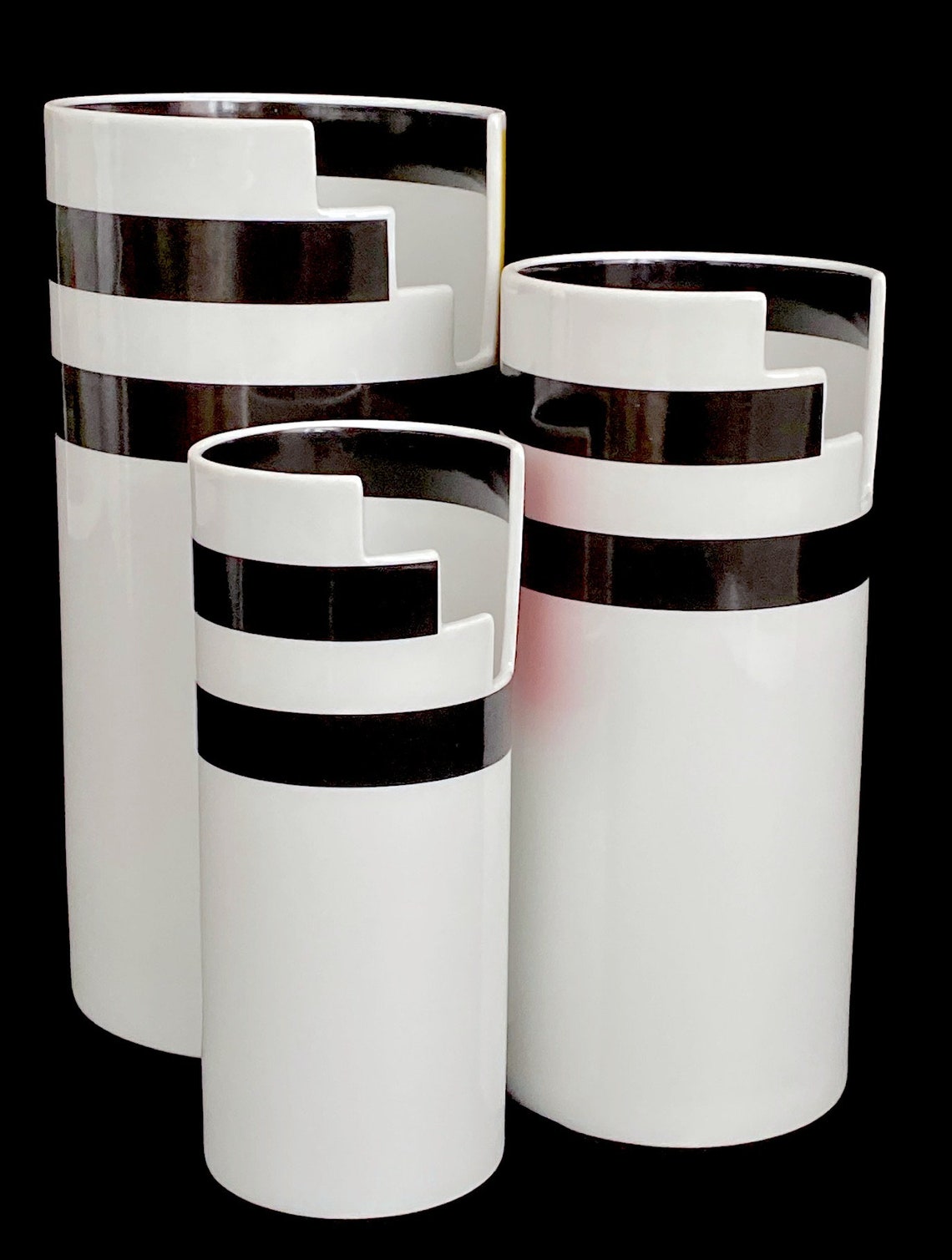 Vintage 1980s Post Modern Thomas Porcelain Atelier Collection Set of 3 ...