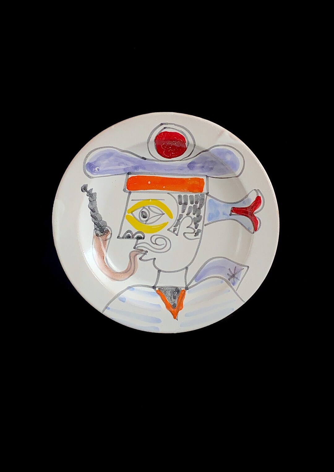Vintage Mid Century Modern DESIMONE Hand Painted Italian 9 7/8 Plate ...