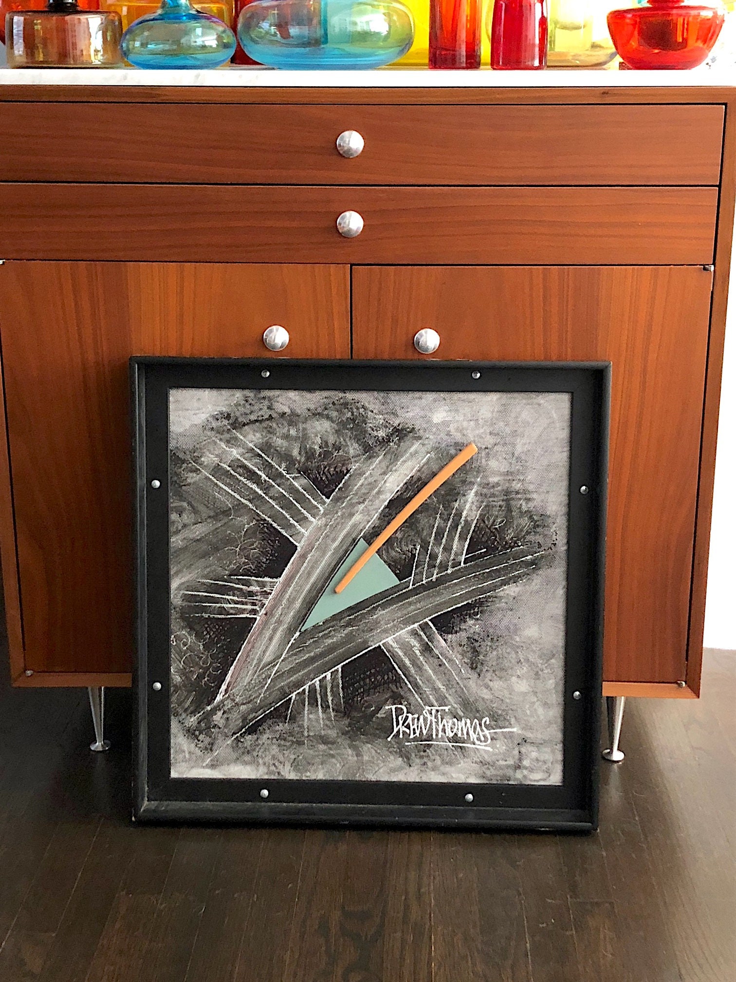 Vintage Large Original Modern Art Painting on Reticulated - Etsy