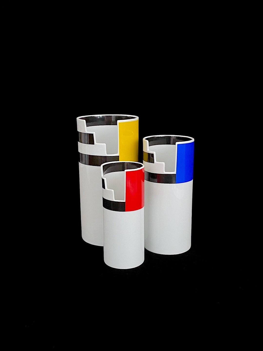 Vintage 1980s Post Modern Thomas Porcelain Atelier Collection Set of 3 ...