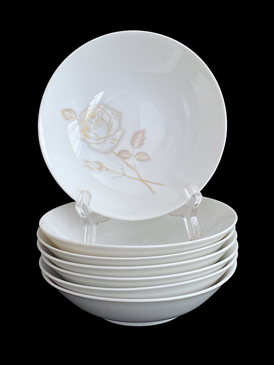 Vintage Mid Century Modern Rosenthal Porcelain 5" CLASSIC ROSE Desert ...
