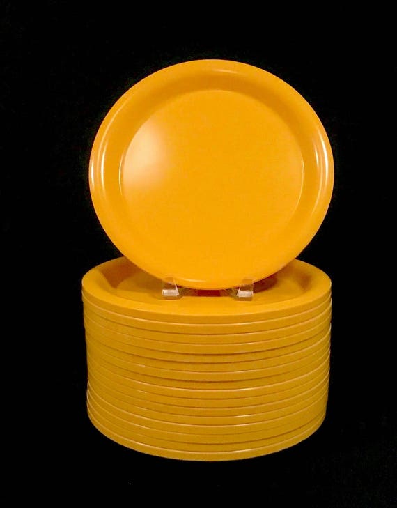 Dining & Serving Vintage 4 Dinner Plates Ingrid Chicago Retro Melamine ...